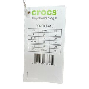 CROCS | Shoes | Crocs Bayaband Boys Girls Clogs Size 2 J2 Blue ...